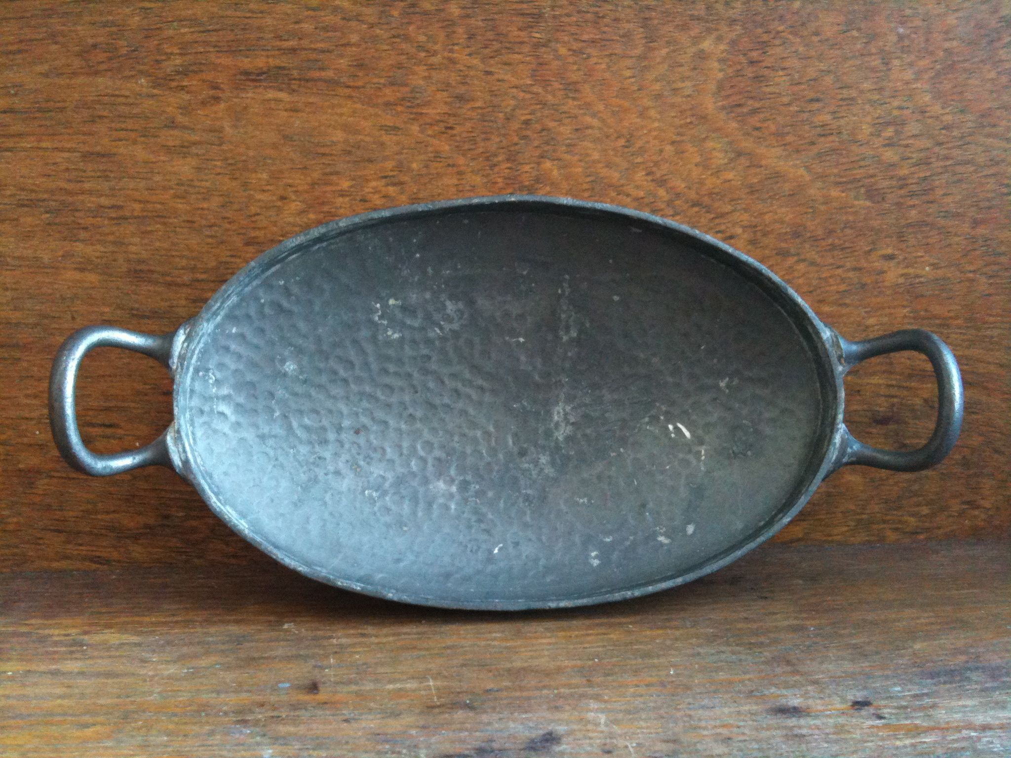 Antique English Small Pewter Tray on Luulla