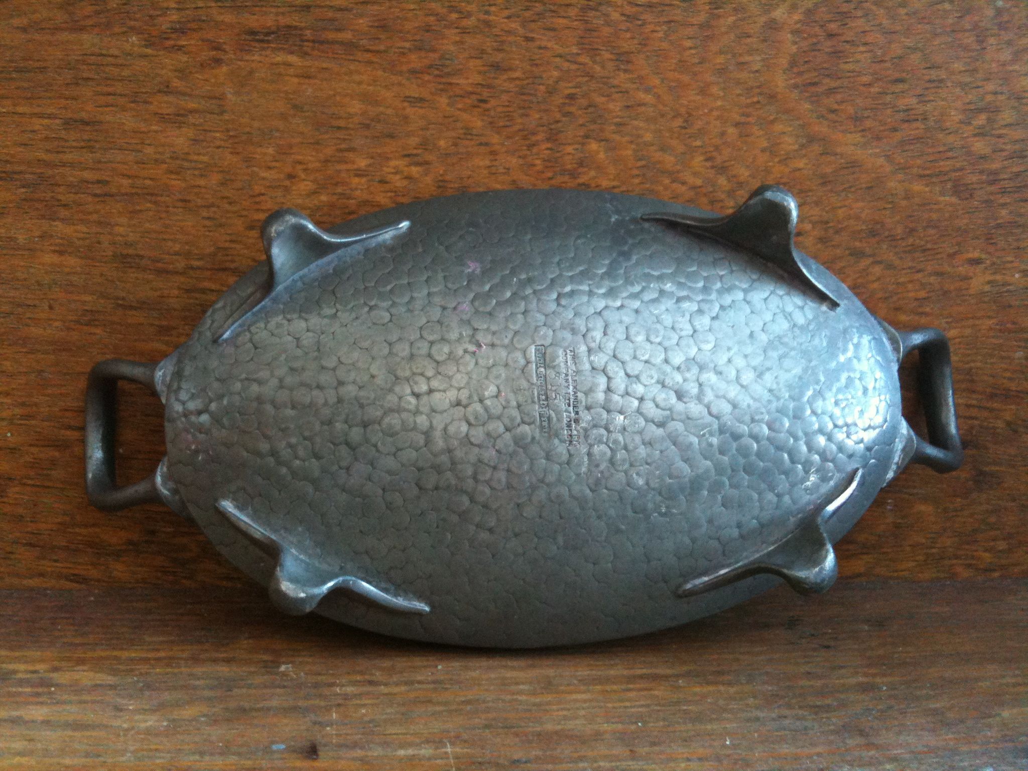 Antique English Small Pewter Tray on Luulla